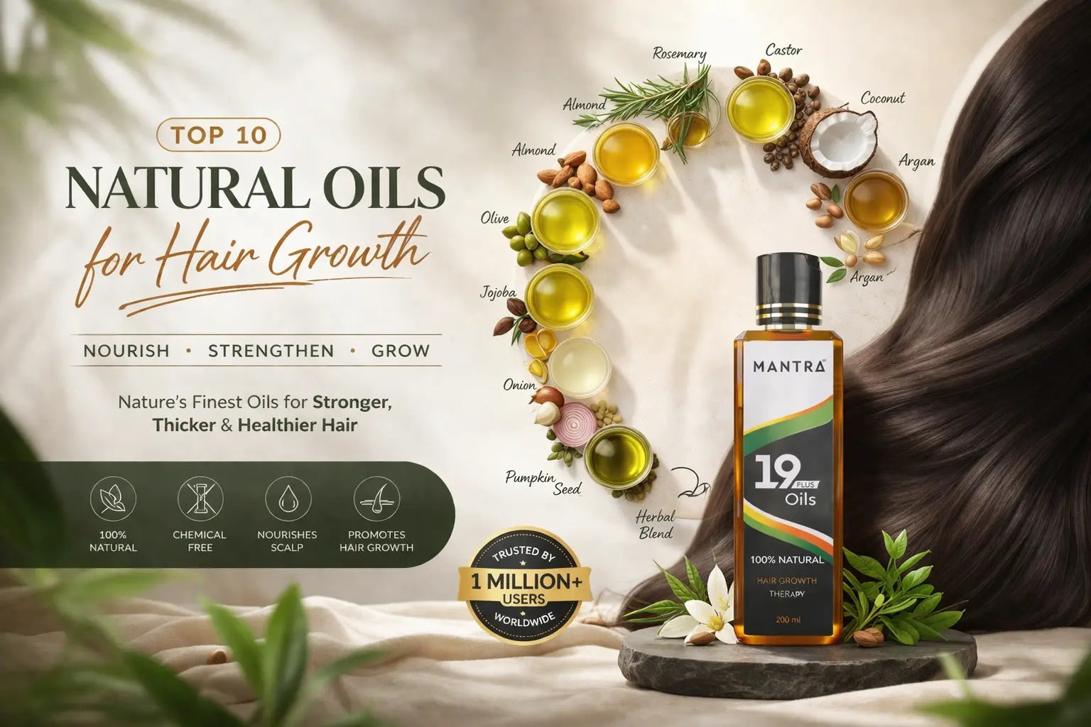Top 10 Oils for Hair Growth – Natural Oils That Strengthen Hair | MANTRA